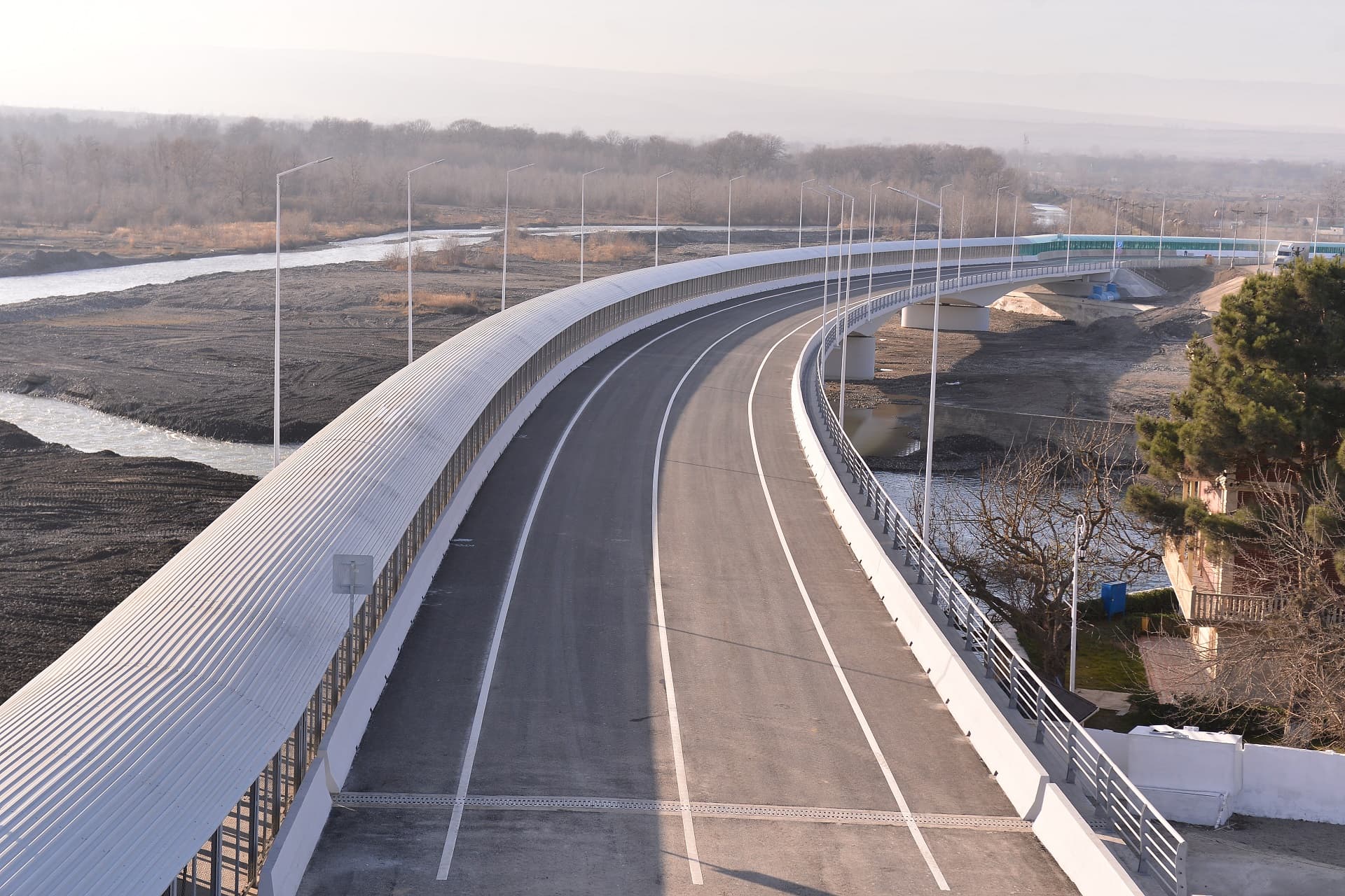 Hydrotrans Engineering → Engineering of the bridge over the Samur river