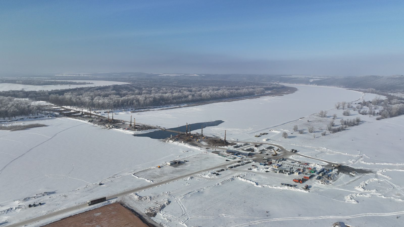 Hydrotrans Engineering → Engineering of the bridge on the Belaya river