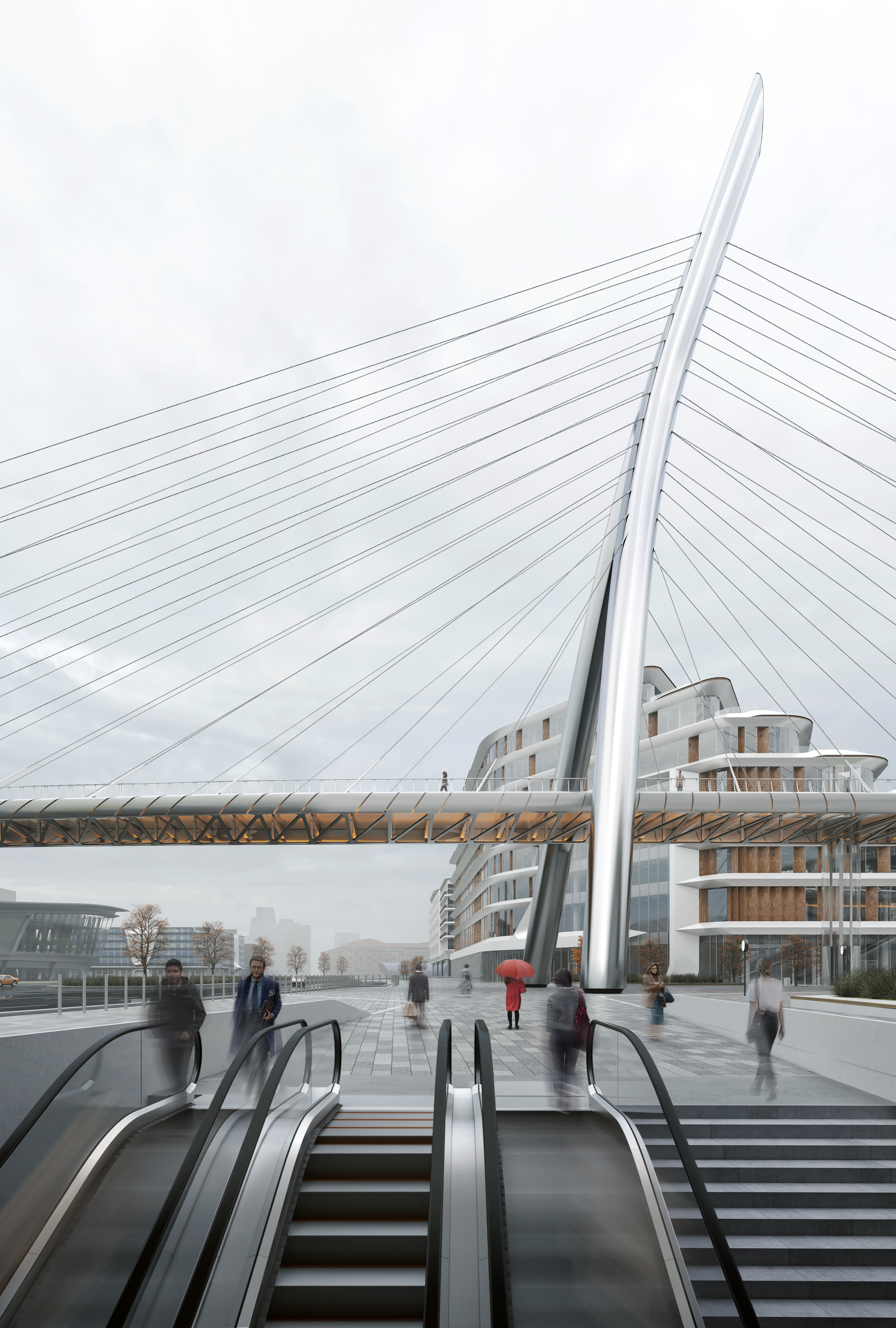 Hydrotrans Engineering → Engineering of a pedestrian bridge as part of ...